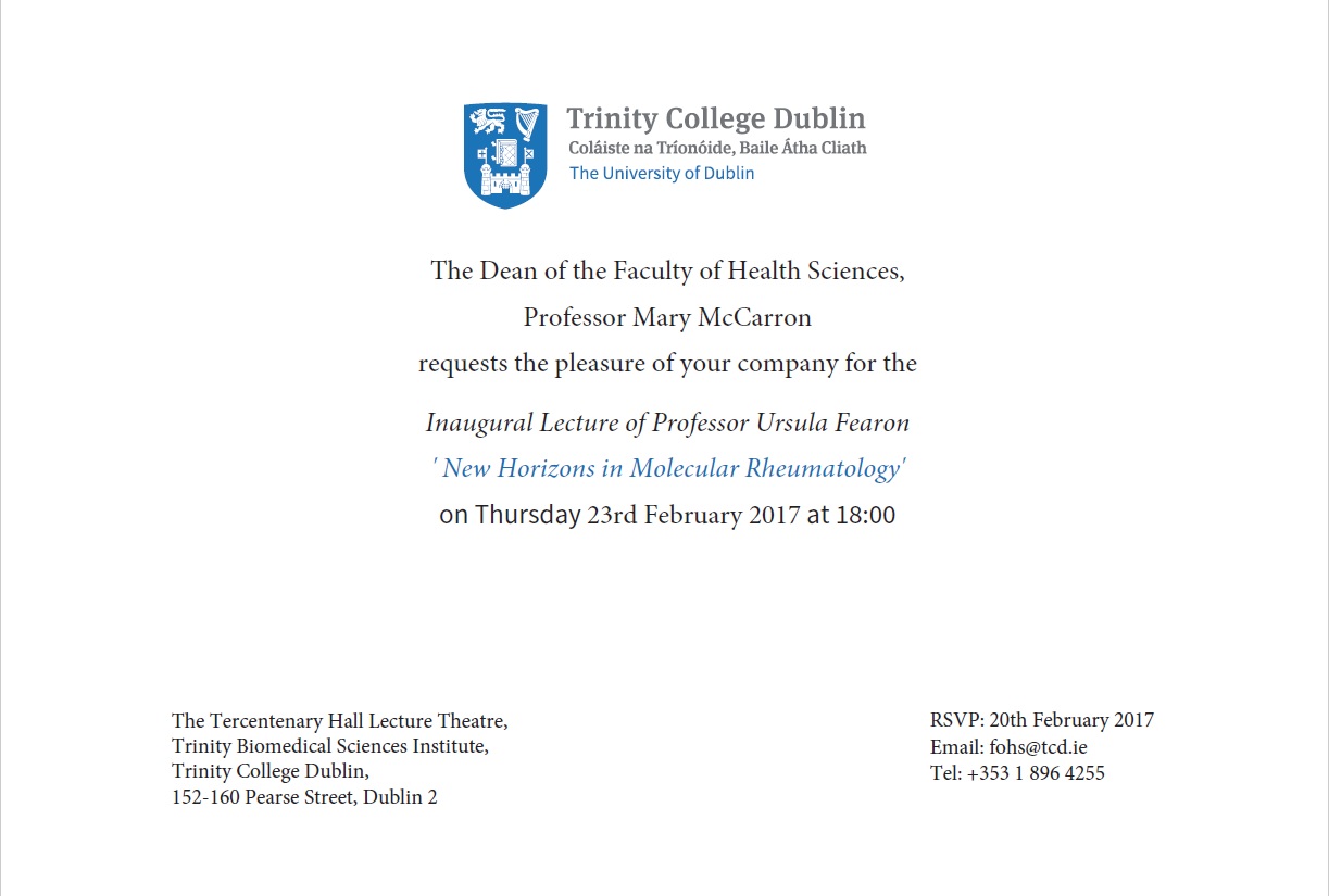Blog – Molecular Rheumatology, Trinity College Dublin